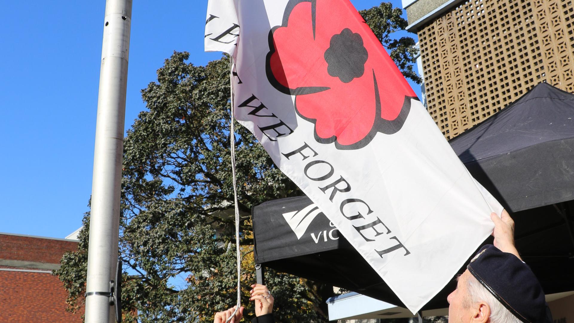 Poppy Flag in Centennial Square Marks Start of Fundraising Campaign ...